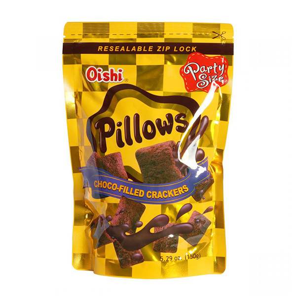 Oishi Pillows Choco-filled Crackers (Party Size) 150g – Colabella
