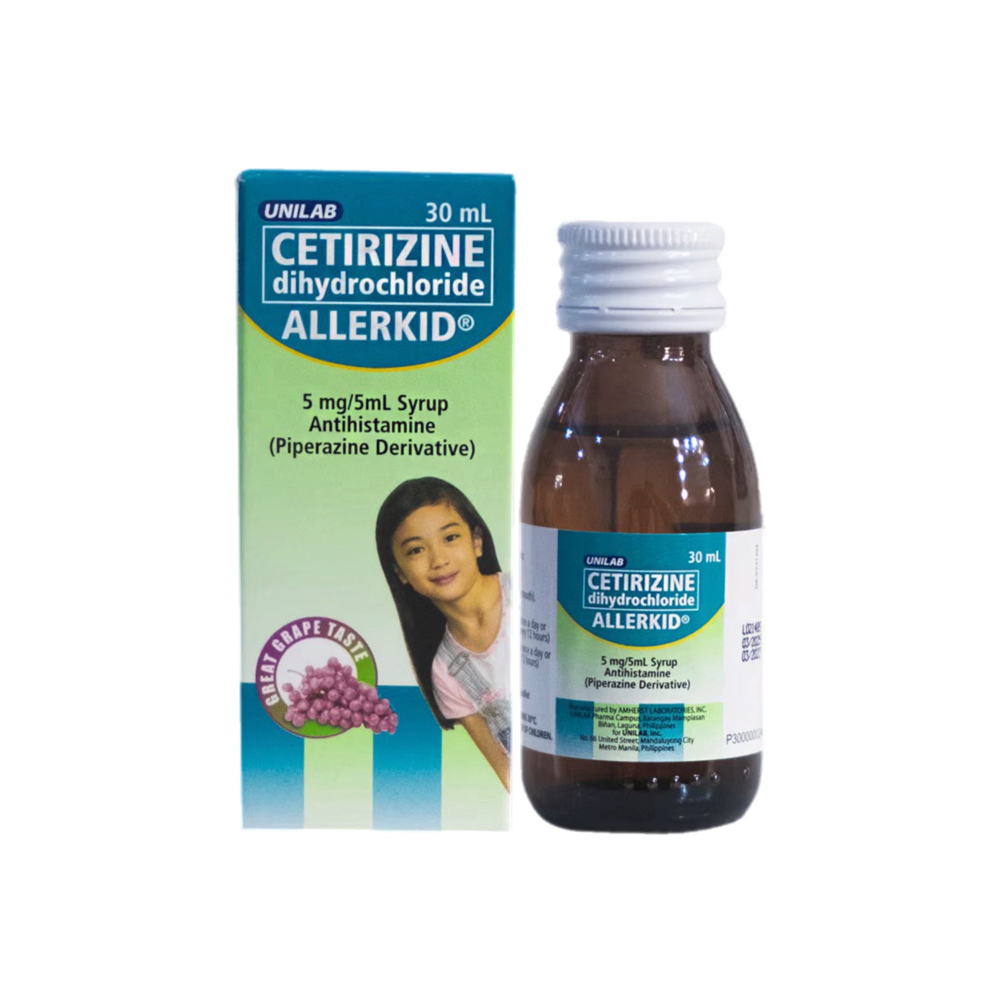 Cetirizine Allerkid 5 mg/5 mL Syrup 30 ml – Colabella