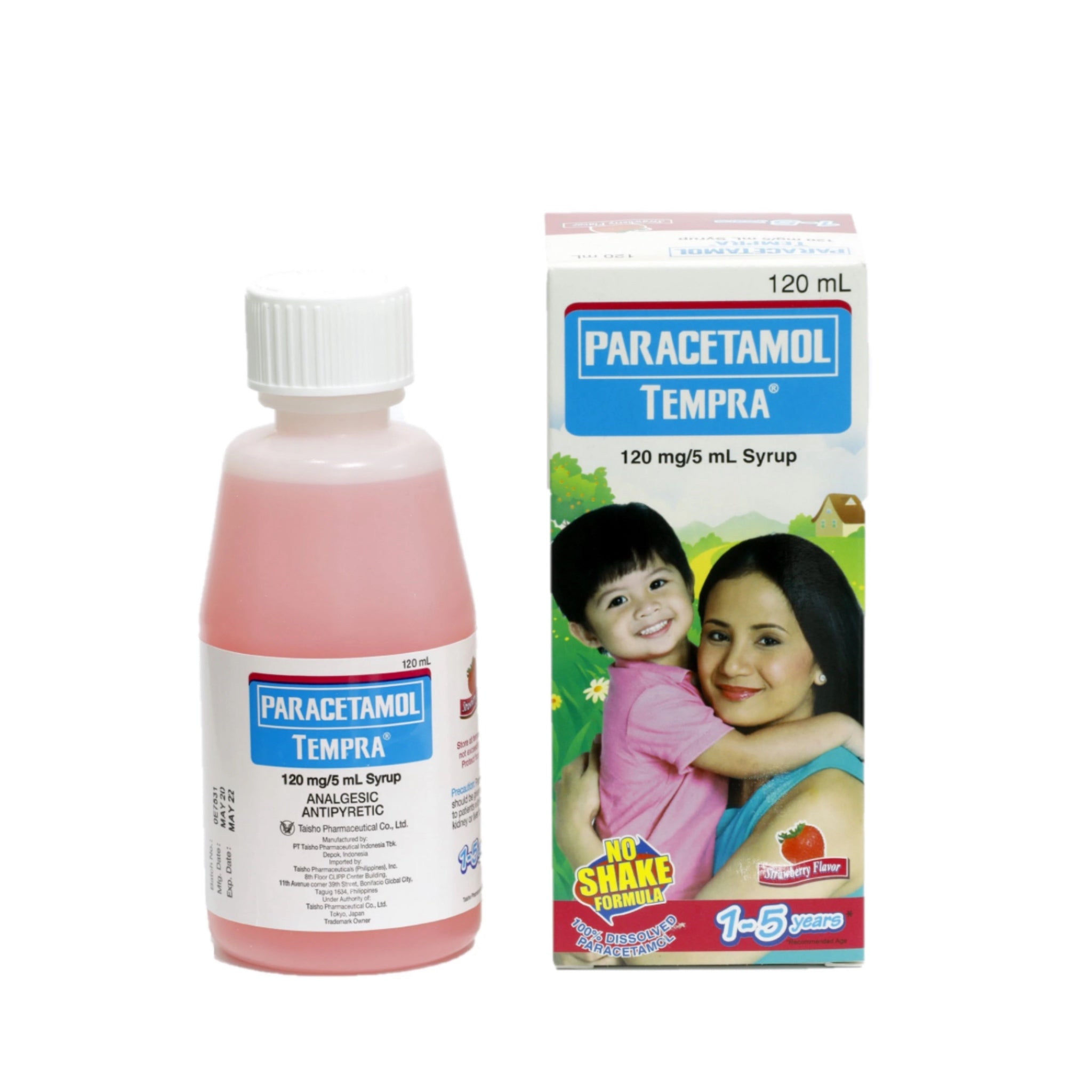 Paracetamol Tempra Syrup (Strawberry flavor) 120ml – Colabella