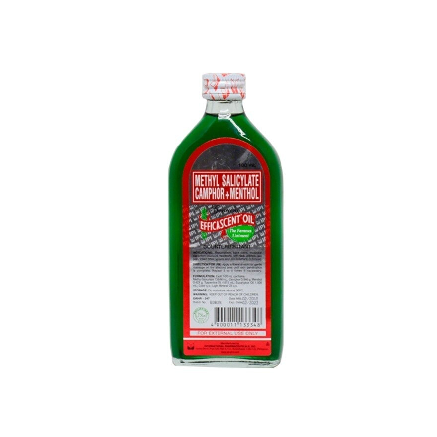Efficascent Oil Methyl Salicylate + Camphor + Menthol + Turpentine Oil ...