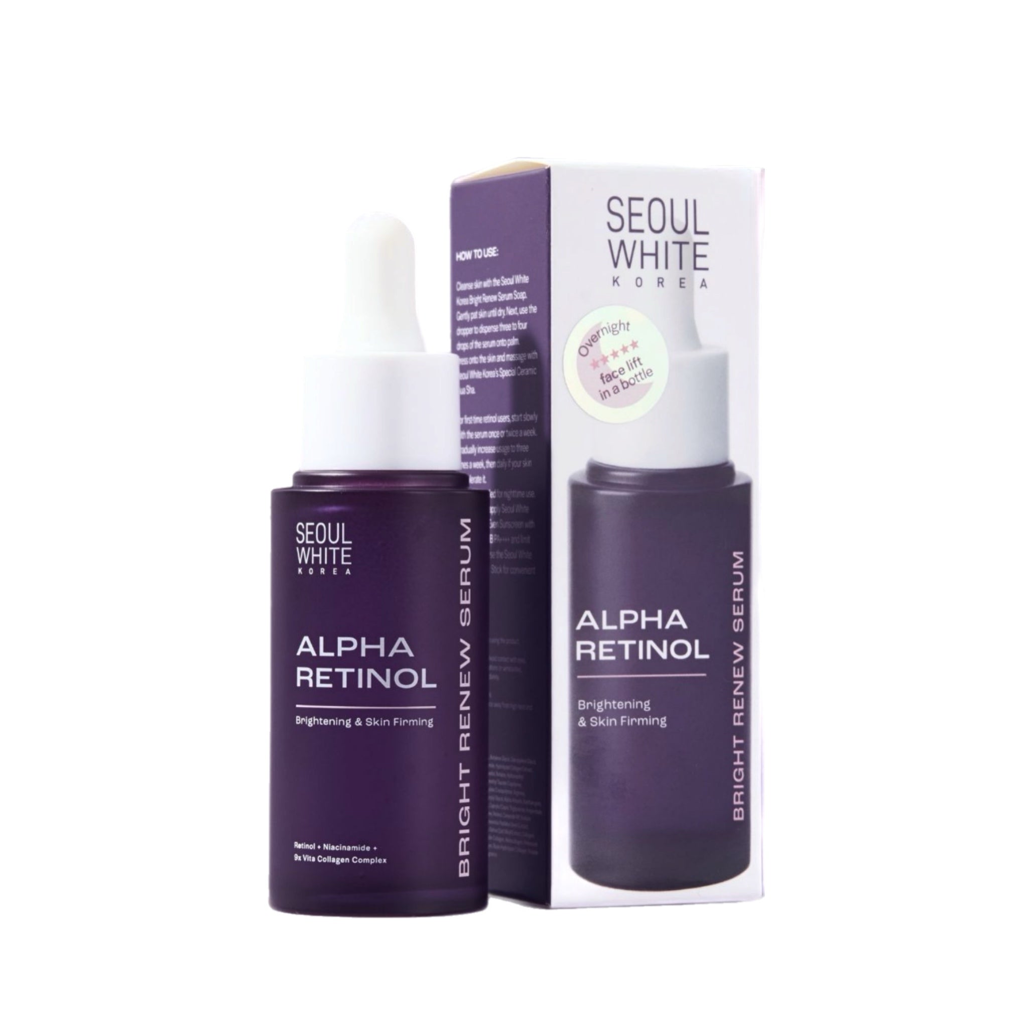 Seoul White Korea Alpha Retinol Brightening & Skin Firming Serum ...