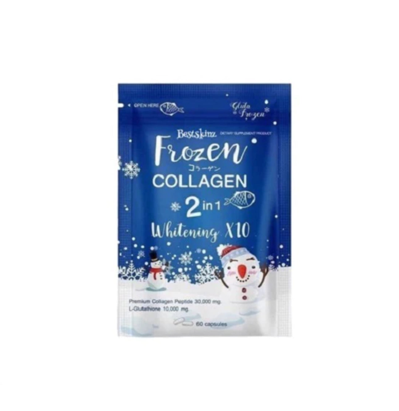 Frozen Collagen 2in1 Whitening x10 with L-Glutathione (60 capsules ...