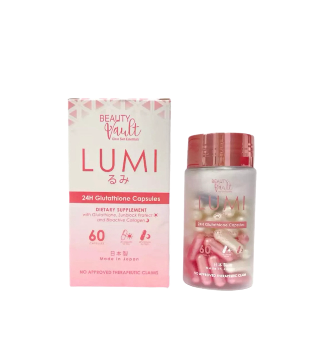 Beauty Vault Lumi Glutathione, Collagen & Vitamin C 60 capsules – Colabella